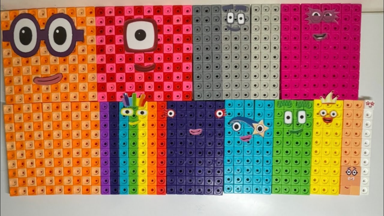 Build Numberblocks 200 to 100 count down from MathLink Cubes 넘버블럭스 만들기 ...