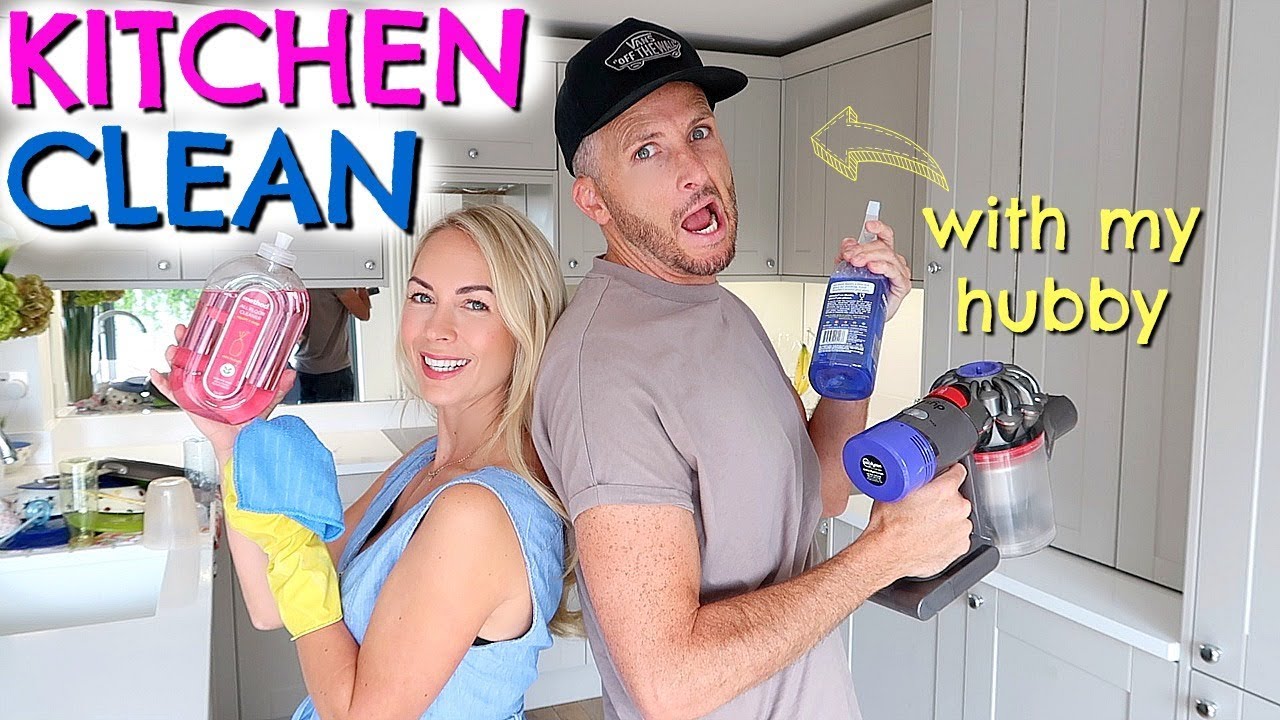 KITCHEN DEEP CLEAN & ORGANISE WITH US | CLEANING WITH MY HUSBAND ...