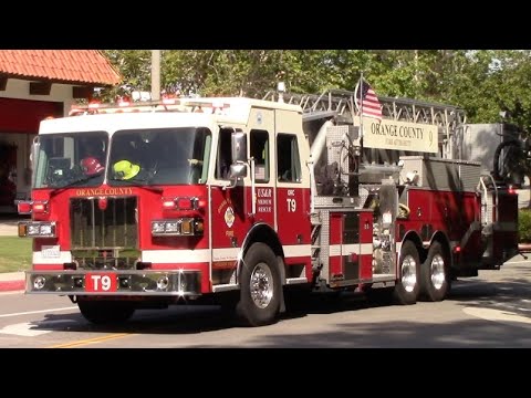 OCFA Truck 9 Responding - YouTube