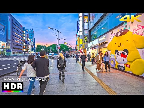 Tokyo Japan: Summer Evening Walk in Ueno • 4K HDR