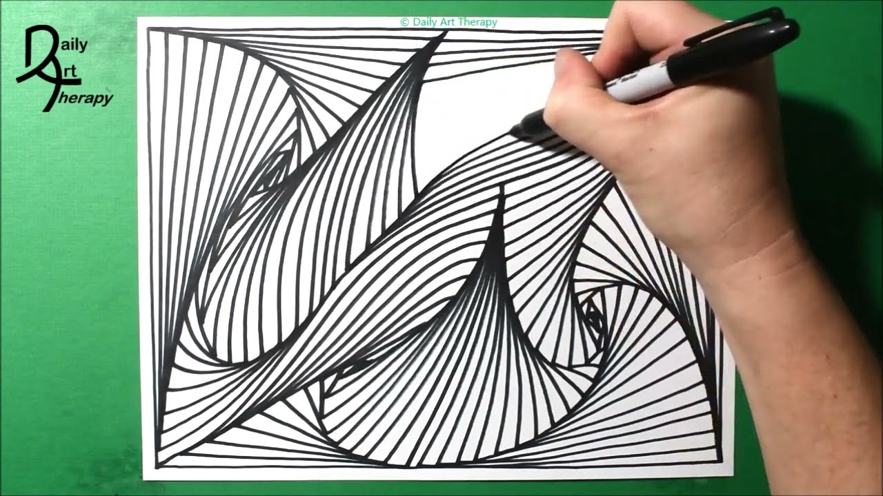 Cool Zentangle Spiral Drawing | Good Stress Reliever / Satisfying and ...