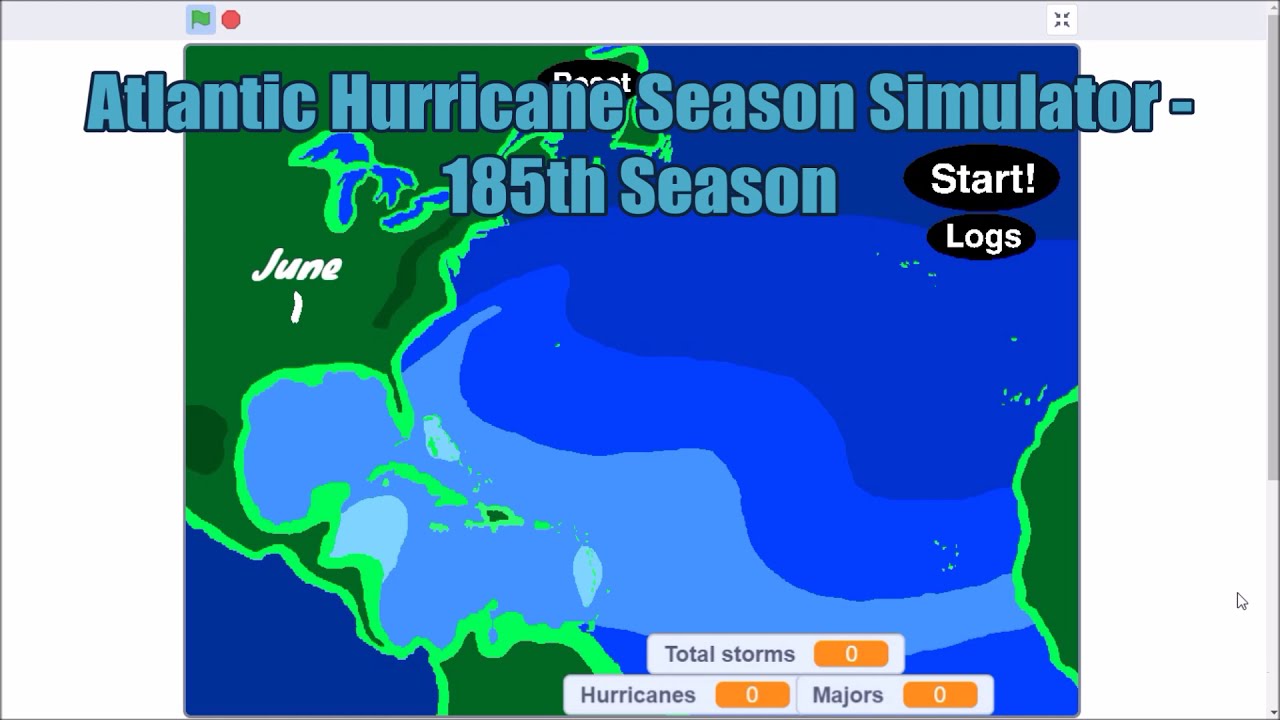 Atlantic Hurricane Season Simulator - 185th Season - YouTube