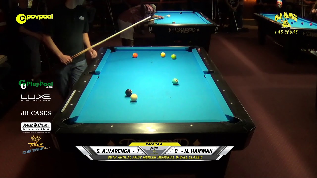 9-Ball #11 / Santos ALVARENGA vs Mike HAMMAN / 30th Andy Mercer Classic ...
