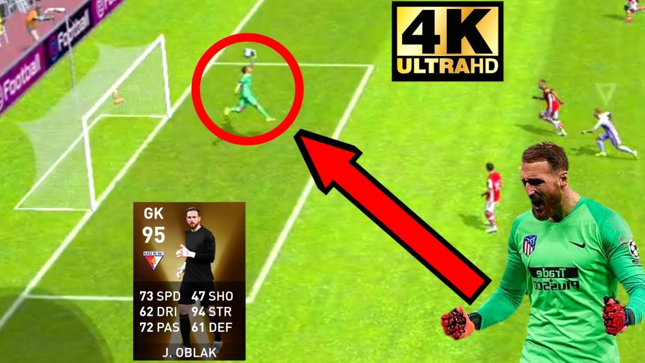 Extraordinary🔥Diving😱Save⚡from the "Wall" Oblak😍 in PES 2021 Mobile ...