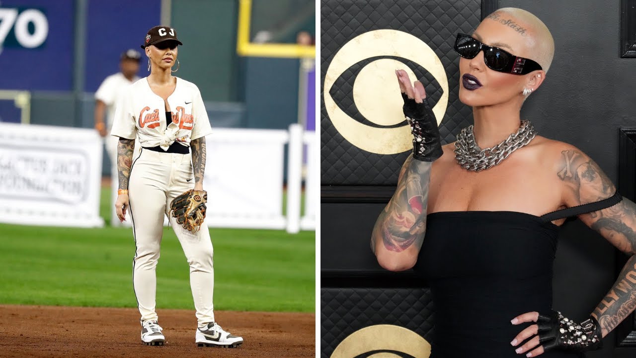 Amber Rose and CJ Stroud—Are They? Celebrity Softball Game Encounter ...