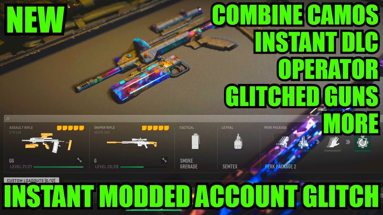 *NEW* INSTANT UNLOCK/MODDED ACCOUNT GLITCH! CAMO TG/DLC/SHOWCASE ...