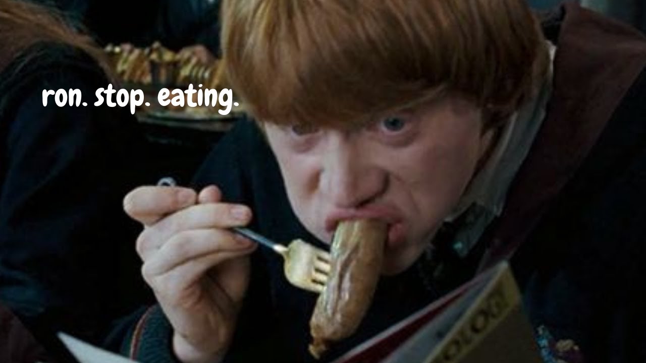 ronald weasley eating for 1 minute straight - YouTube