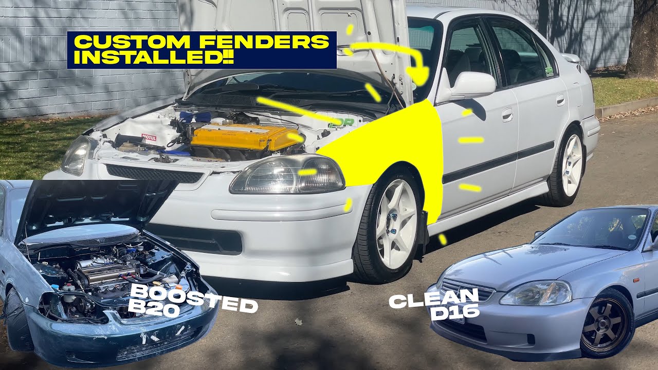 CUSTOM FENDERS ARE ON THE B20v HONDA BALLADE ! - YouTube