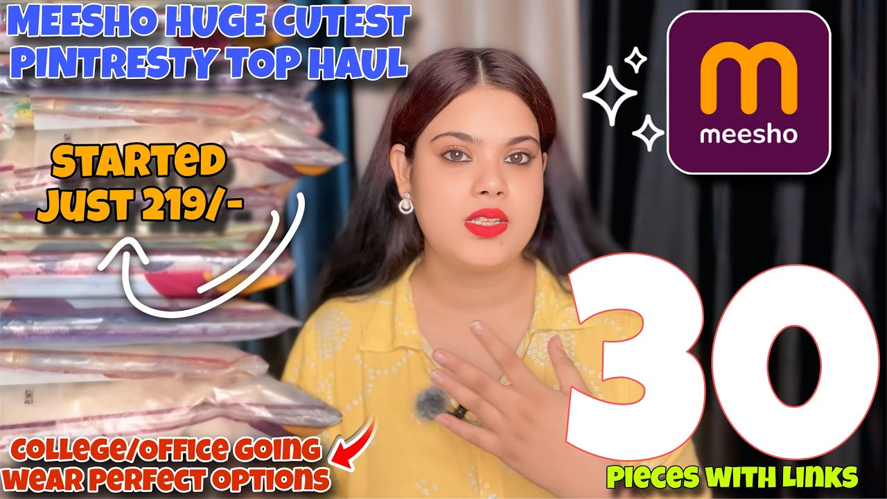 😍Meesho Huge “Pintresty Top” Haul Started just 219/- Meesho Top Haul ...