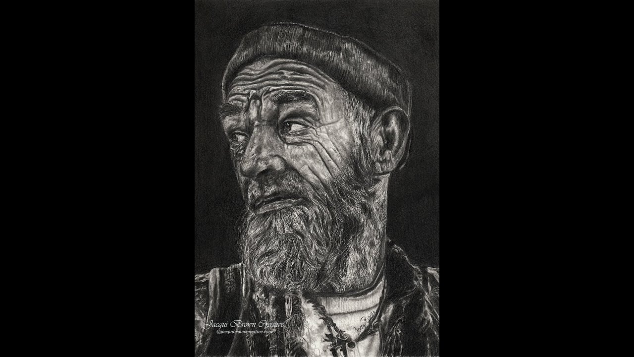 How to draw Skin and Beard in Graphite -Time-lapse Video with Voice ...