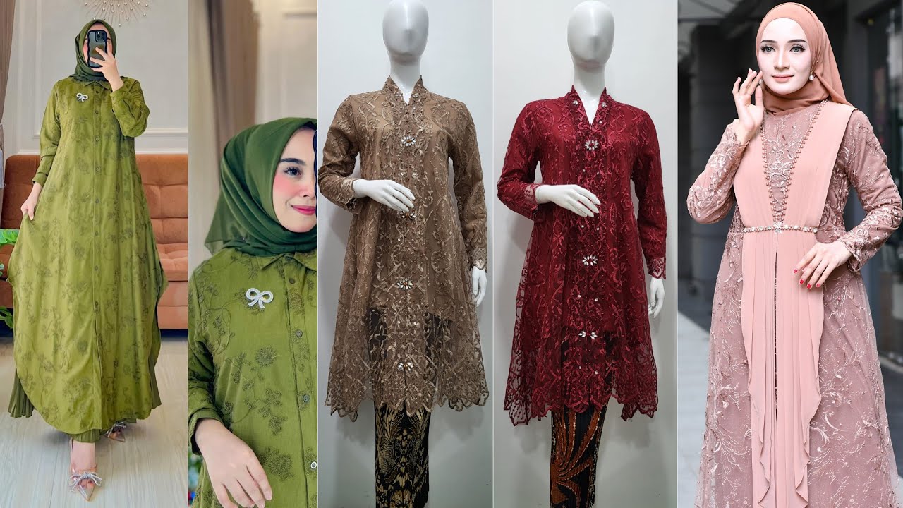 59 Model Baju Abaya Bordir - Gamis Couple Lebaran Dan Kebaya Set Modern ...