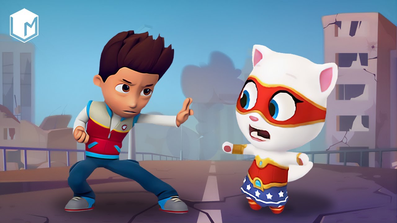 Paw Patrol Ryder vs My Talking Angela! WHO IS THE BEST? - YouTube