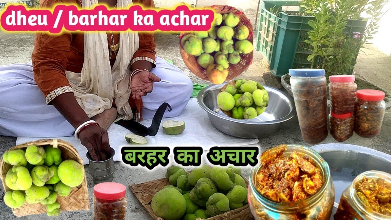 बरहर का अचार*monkey jackfruit pickle*dheu ka achar recipe*काटने से लेकर ...