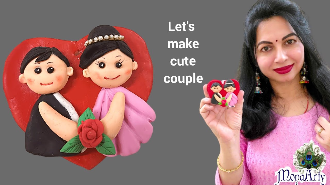 Valentine gift ideas / couple car hanging/couple fridge magnet/ couple ...