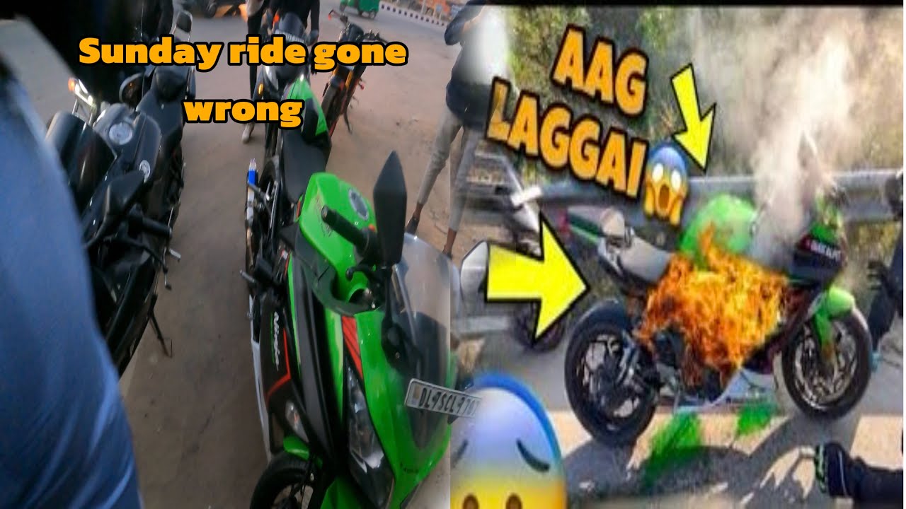 Ninja mein aag laggyi || Sunday ride gone wrong😭😭|| #youtube #india #views - YouTube