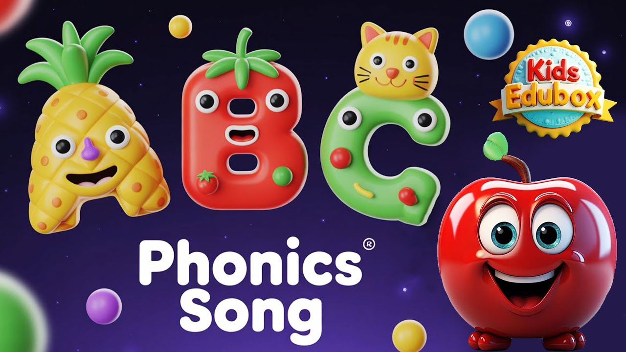 🎵 Learn The Alphabet With ABC Phonics Song For Toddlers | A For Apple 🍎 ...