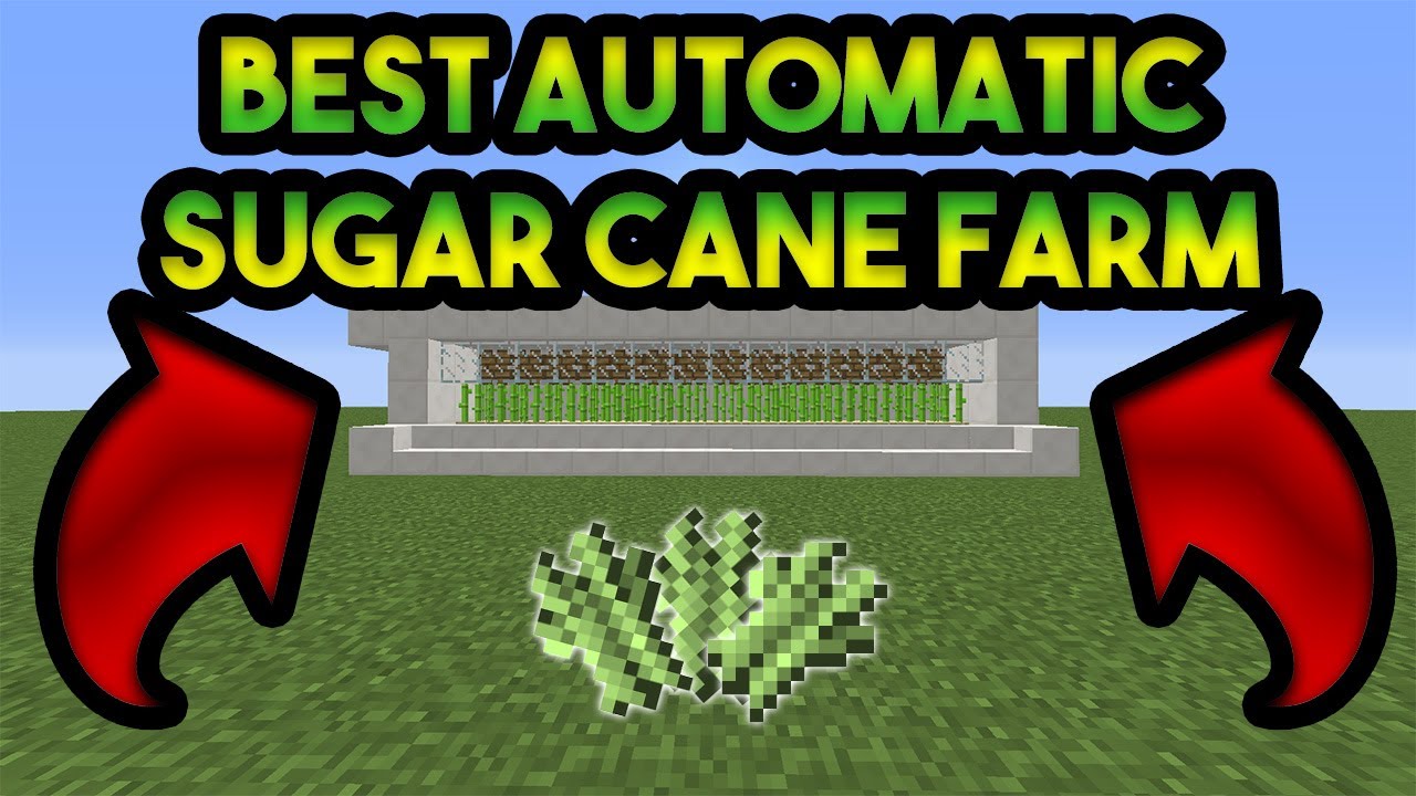 HOW TO MAKE THE BEST AUTOMATIC SUGAR CANE FARM IN MINECRAFT (1.7,1.8,1. ...