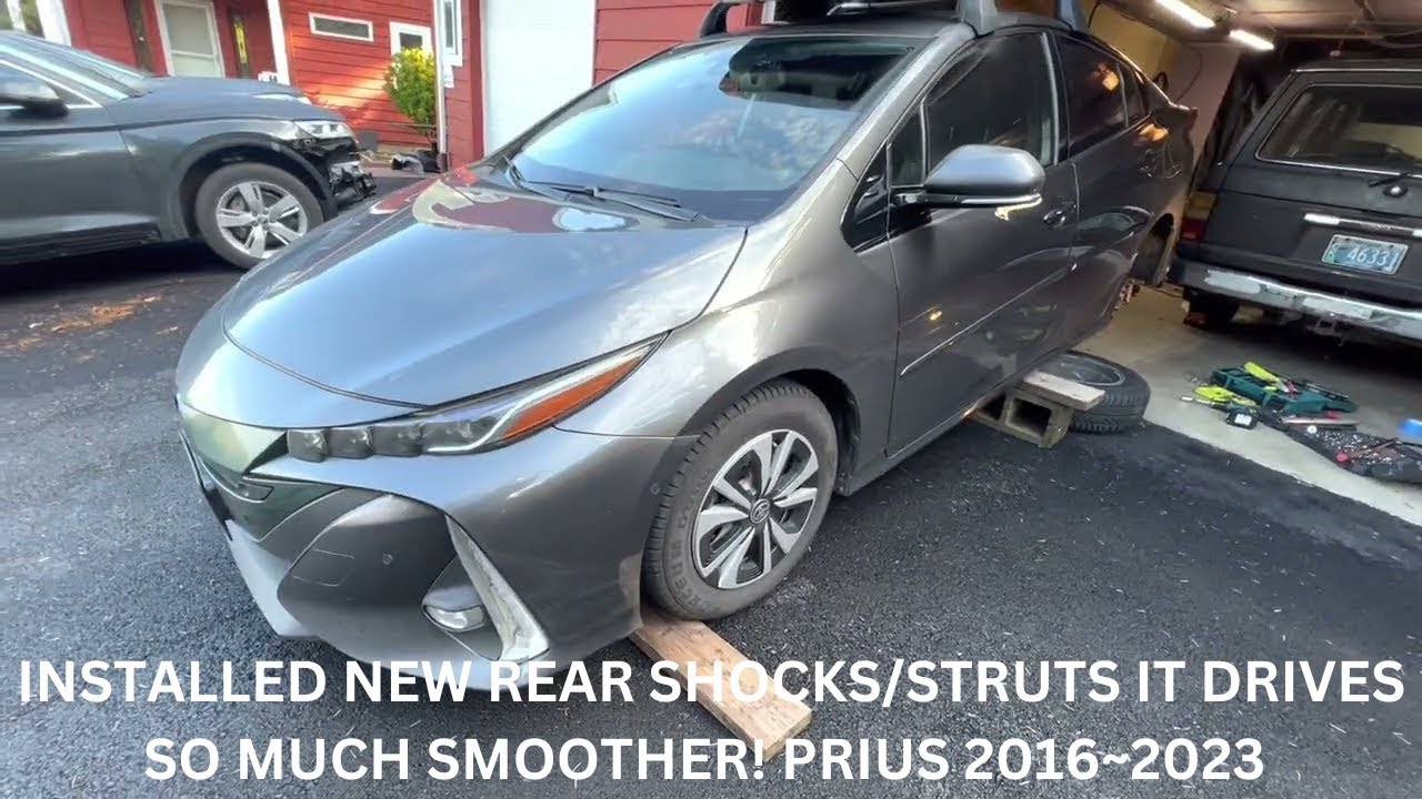 2017 PRIUS prime REPLACING and installing REAR SHOCKS Solving ...