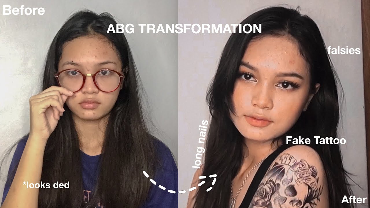 turning myself into an ABG!🥵 (asian baby girl) | philippines - YouTube