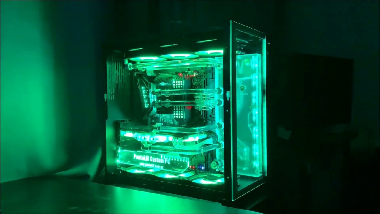 Lian Li PC-O11 Razer Edition Water Cooling Build - YouTube