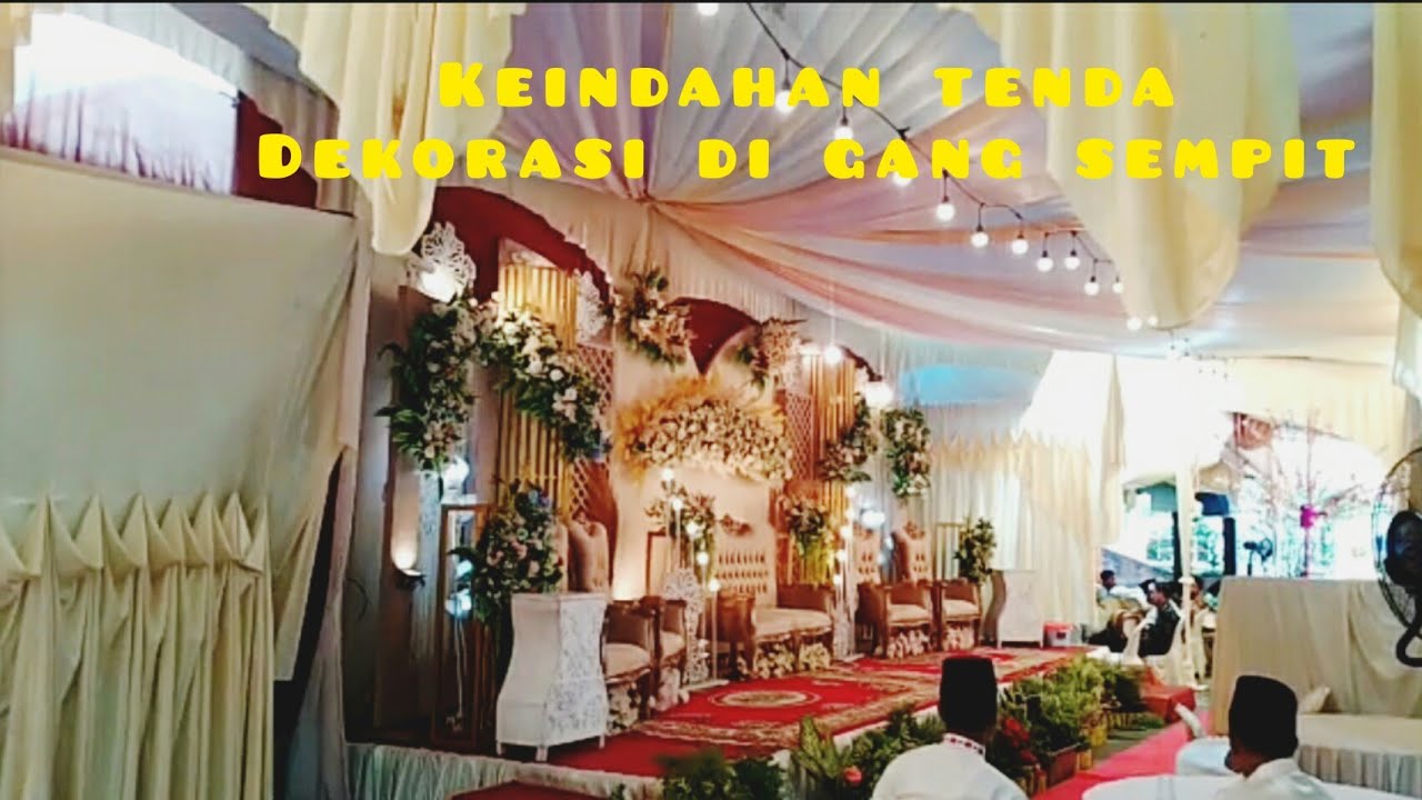 Tenda dekorasi di ruang sempit lebar ruangan 4 m vs lebar tenda 6 meter ...