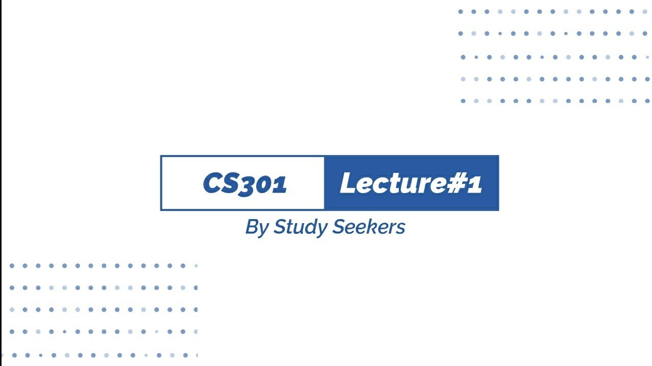 Cs301 Lecture 1 Data Structure Linked List Introduction Youtube