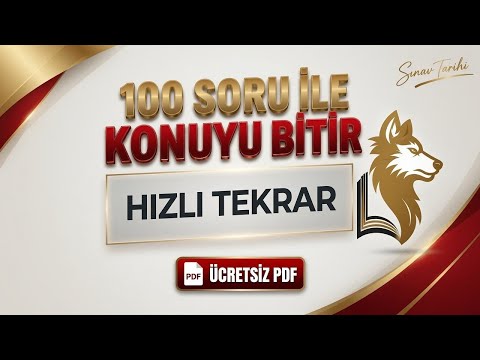 YÜZLEŞME VAKTİ! 100 SORUDA Tarih Genel Tekrar -1 #kpsstarih