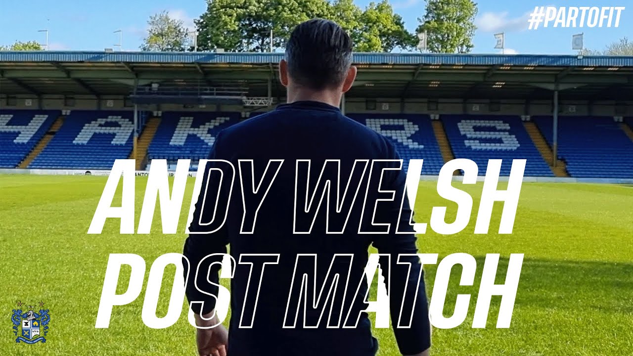 THE GAFFER ON PLACE BEING UP FOR GRABS | Post Match Interview | Bury FC ...