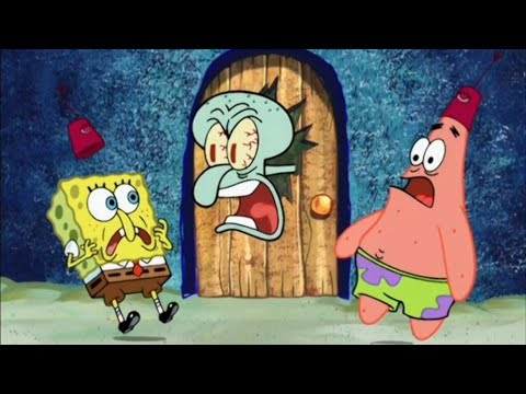 Squidward Kicks Spongebob And Patrick Out Of His House And Then He