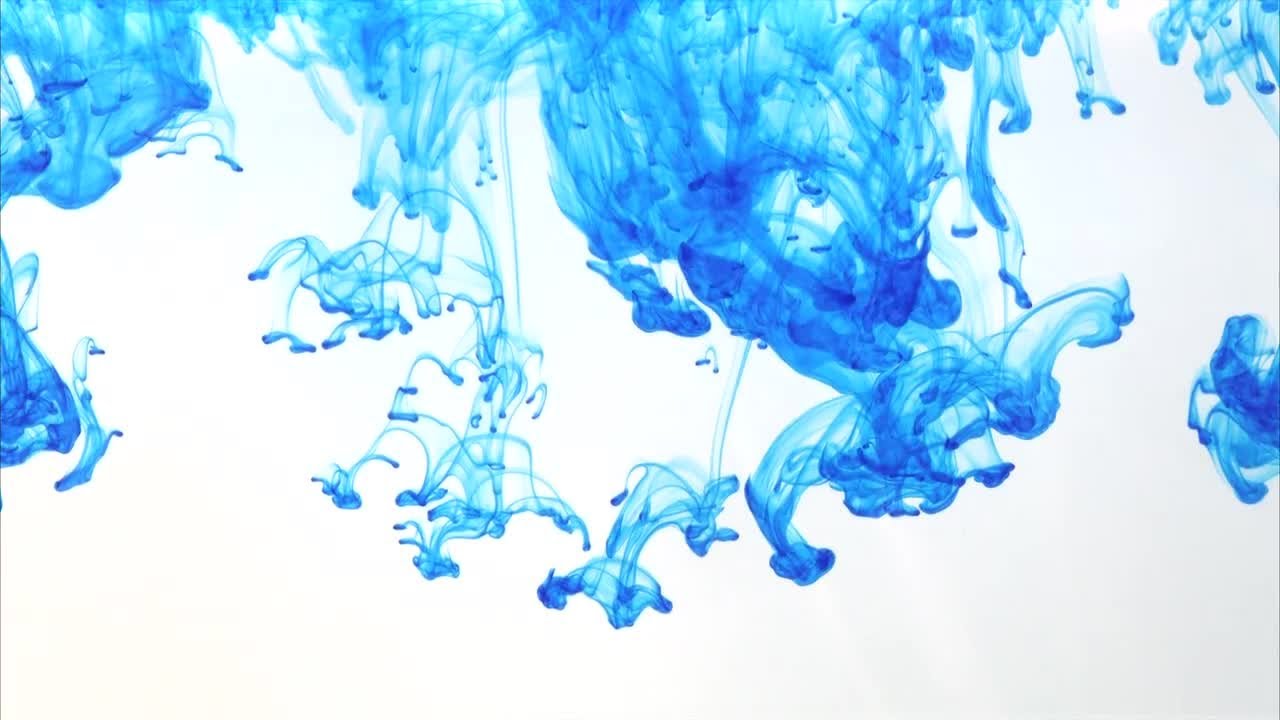 Blue Ink In Water Stock Video - YouTube