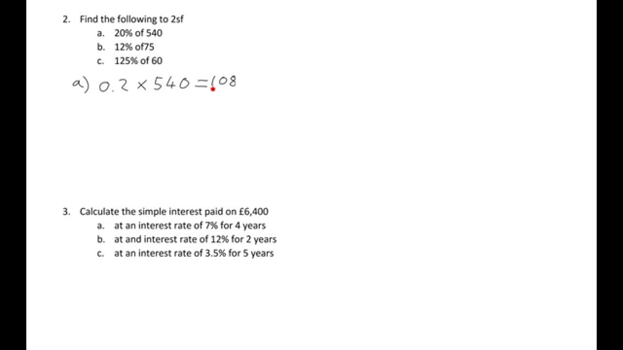 Percentage change Questions The fundamentals - YouTube
