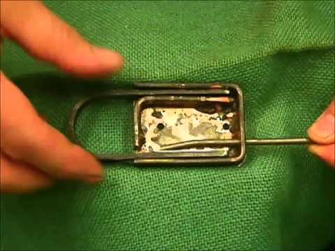 the mechanism of a roman and medieval padlock - YouTube