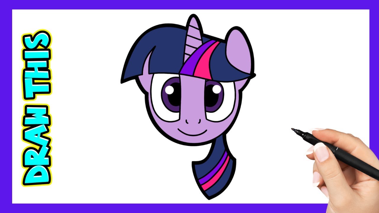 How to draw this amazing picture of Rarity portrait - YouTube