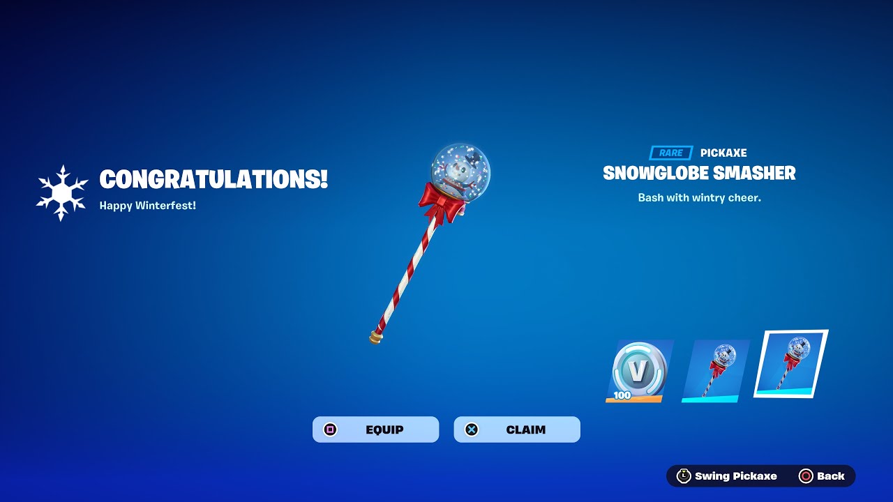HOW TO GET SNOWGLOBE SMASHER PICKAXE EARLY IN FORTNITE! - YouTube
