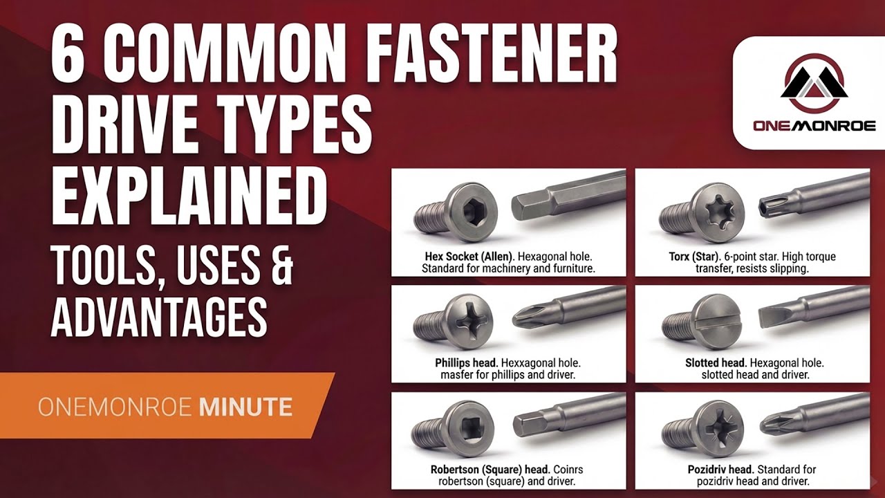 6 Common Fastener Drive Types Explained Tools, Uses & Advantages - YouTube