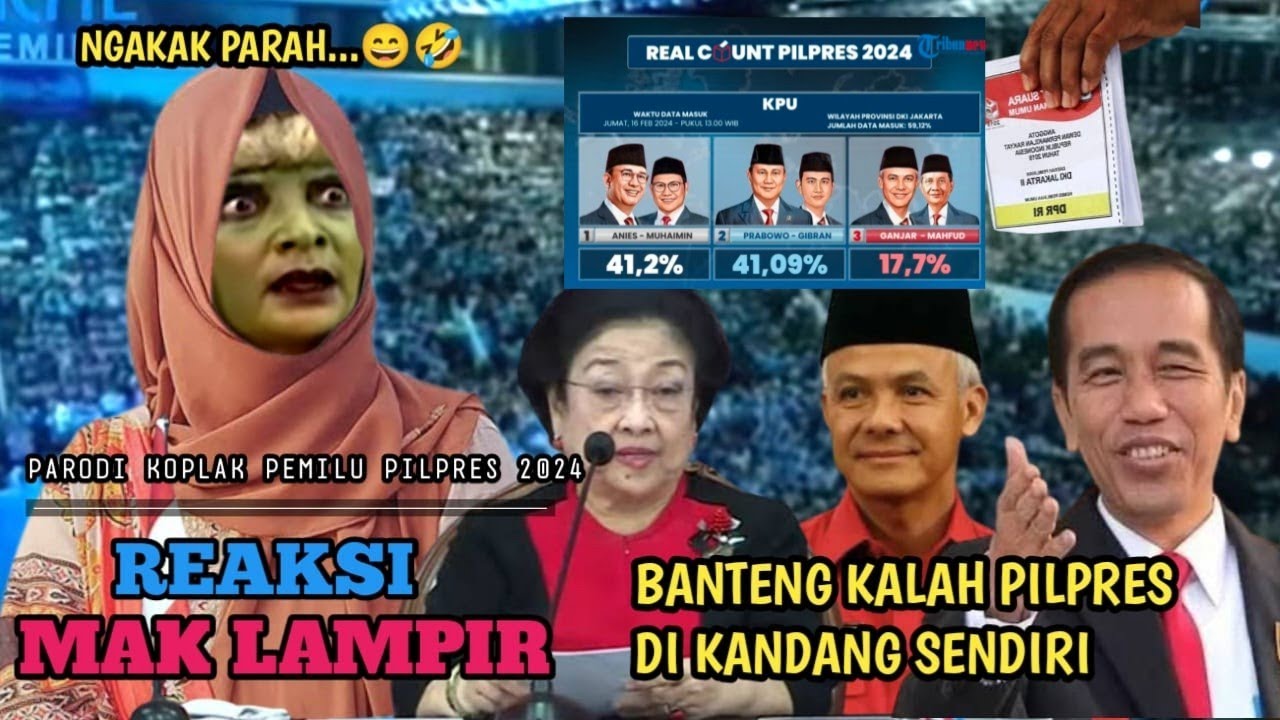 VIRAL ‼️ PRABOWO UNGGUL BANTENG NGAMUK ~ PARODI MAK LAMPIR LUCU VIRAL ...