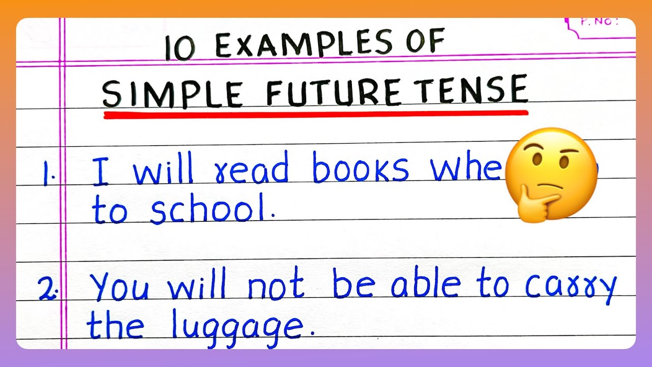Examples of SIMPLE FUTURE TENSE | 5 | 10 Examples of SIMPLE FUTURE ...
