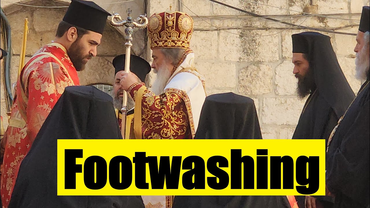 Greek Orthodox foot washing at Calvary, honoring Christ’s humility ...