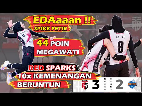 EDAaann !!! 44 POINT MEGAWATI  HANTAM IBK ALTOS 3 - 2, HANTARKAN RED SPARKS 10x KEMENANGAN BERUNTUN