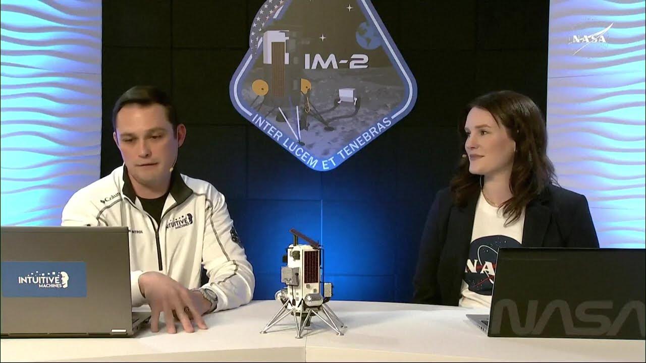 Private lunar lander touches down on the moon, but its condition is unknown - YouTube