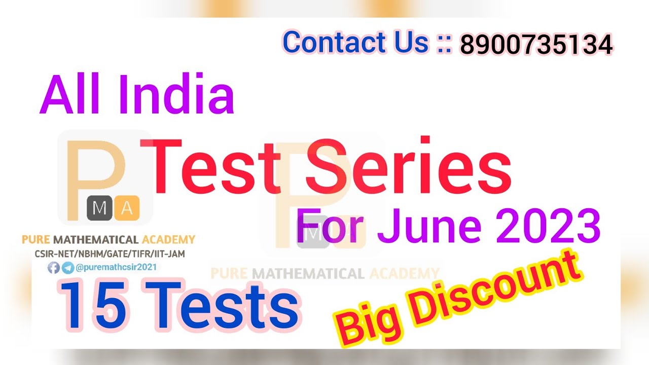 Csir Net Mathematics All India Test Series Batch | June 2023 Session ...