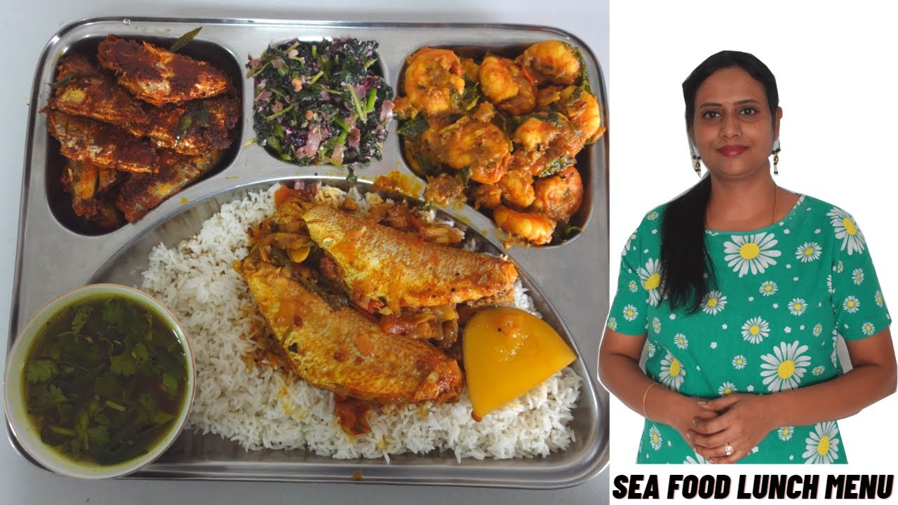 Fish Lunch Combo Recipe in Tamil | Sea Food Lunch Menu | Sankara Fish ...
