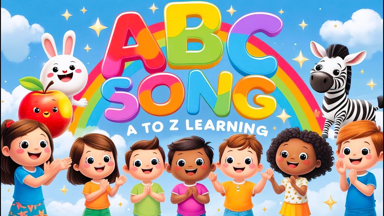 "ABC Song for Kids | A to Z Learning with Cute Pictures & Music | Fun ...