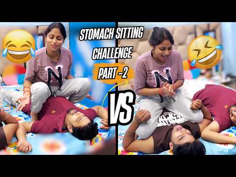 PART 2 IS EVEN CRAZIER! 🤣 | STOMACH SITTING CHALLENGE | @familyvlogayanka