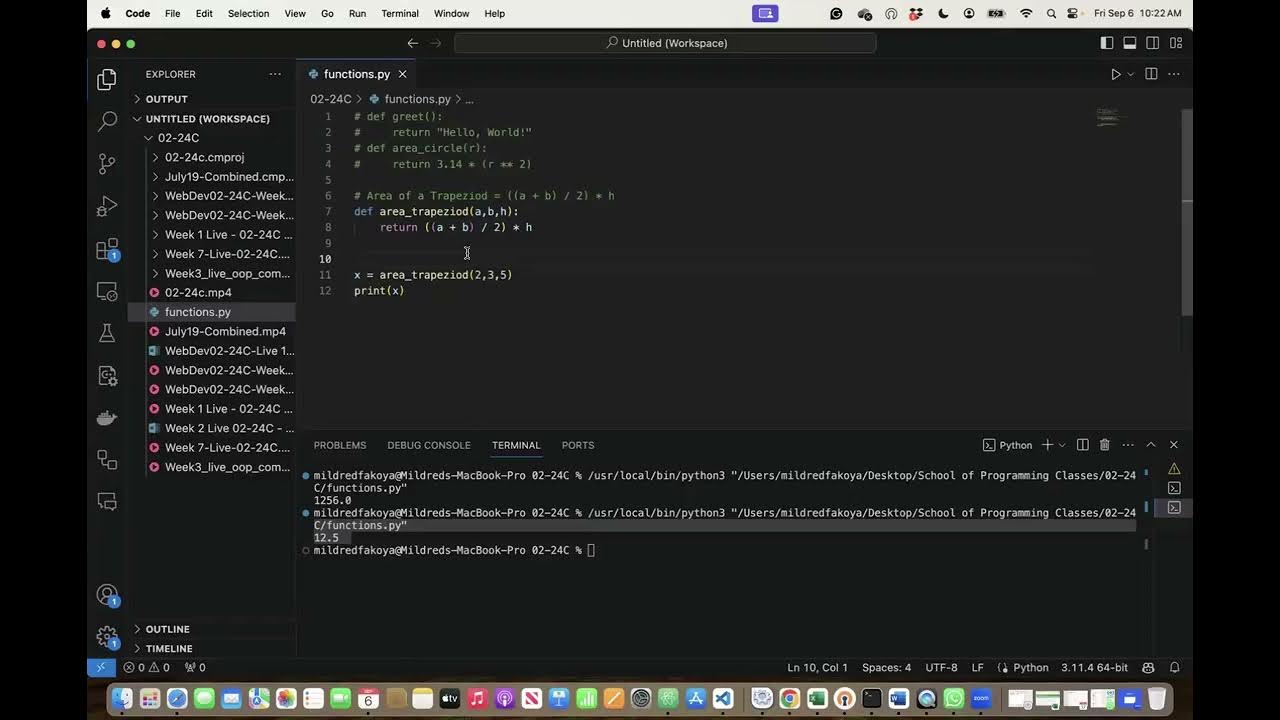 02 24C Week13 : Live Web Conference Discussing Functions - YouTube