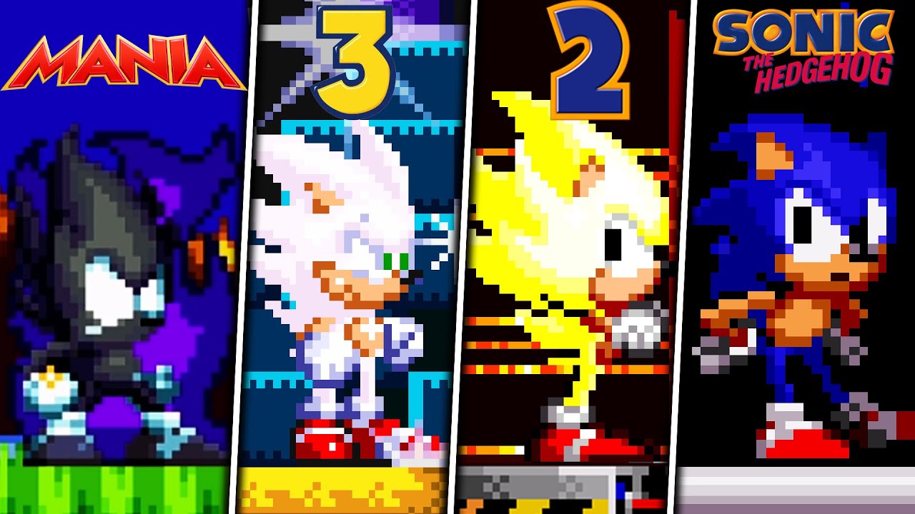EVOLUTION OF SUPER SONIC FORMS - SONIC CLASSIC GAMES COLLECTION - YouTube