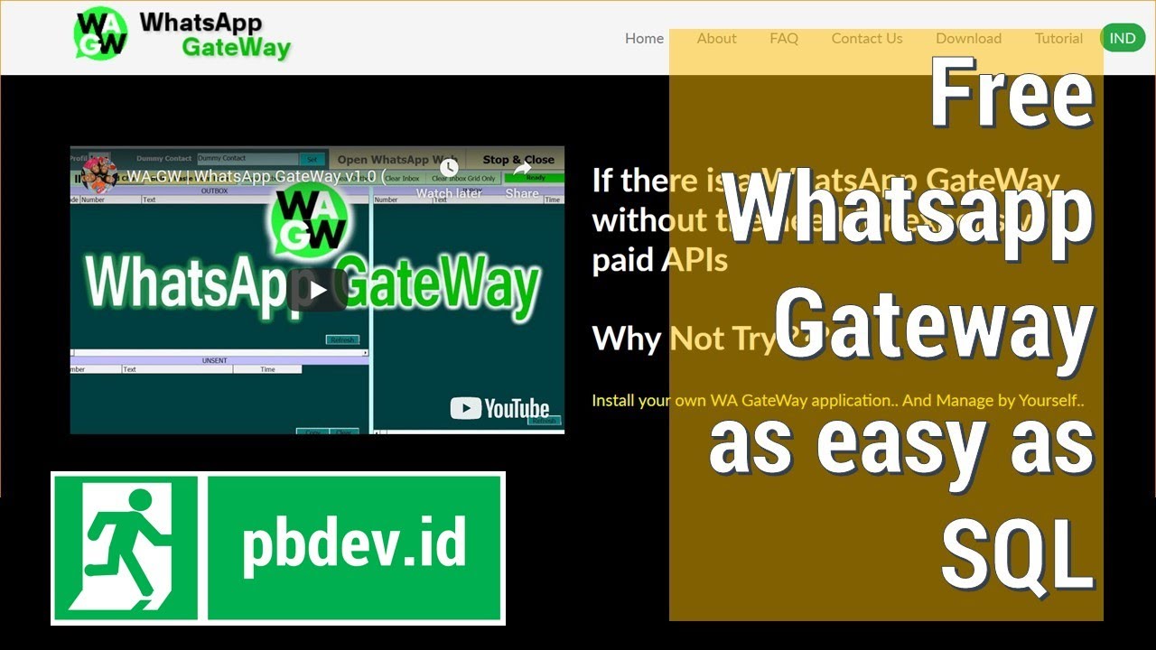 WhatsApp GateWay v1 0 Send WhatsApp as easy as SQL Insert/select - YouTube