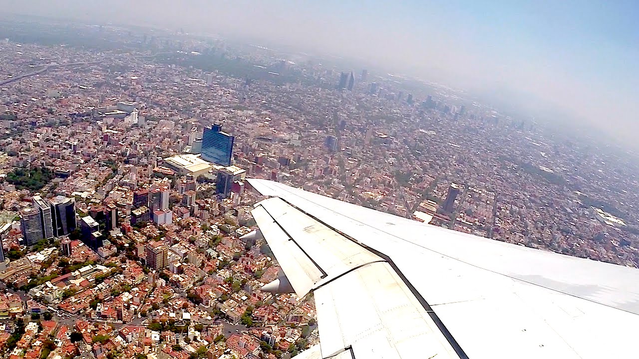 Delta B757-200 Landing Mexico City, Smog and Amazing Views - YouTube