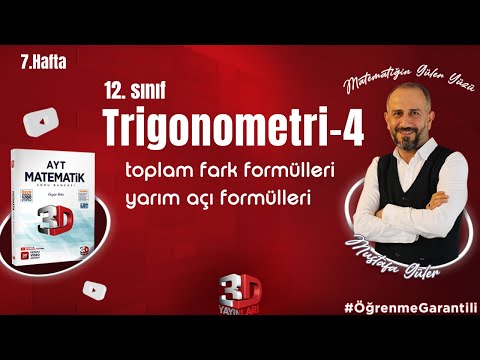 Trigonometri-4 | Toplam Fark Formülleri |  Yarım Açı Formülleri | Pdf #öğrenmegarantili
