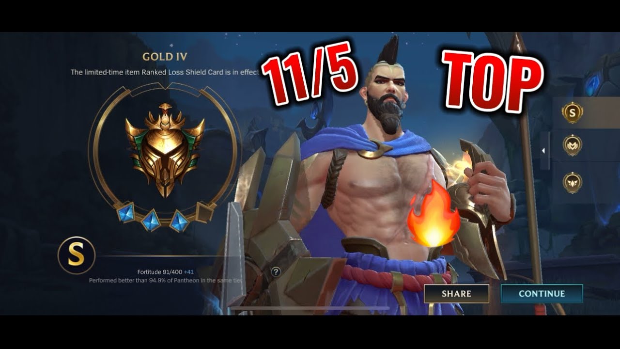 Pantheon TOP | League of Legends: Wild Rift - YouTube